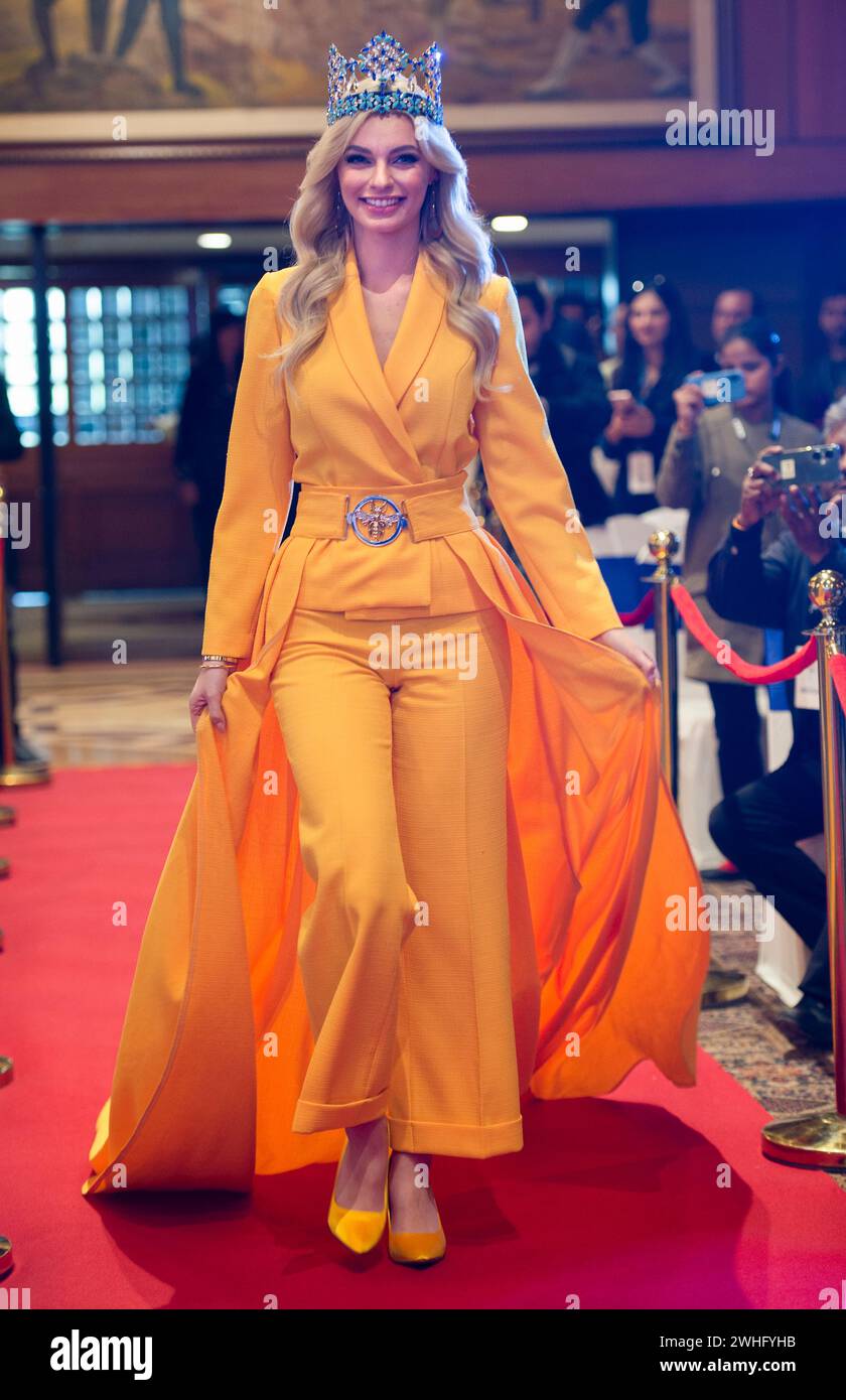 New Delhi, India. 9th Feb, 2024. The 70th Miss World Karolina Bielawska ...