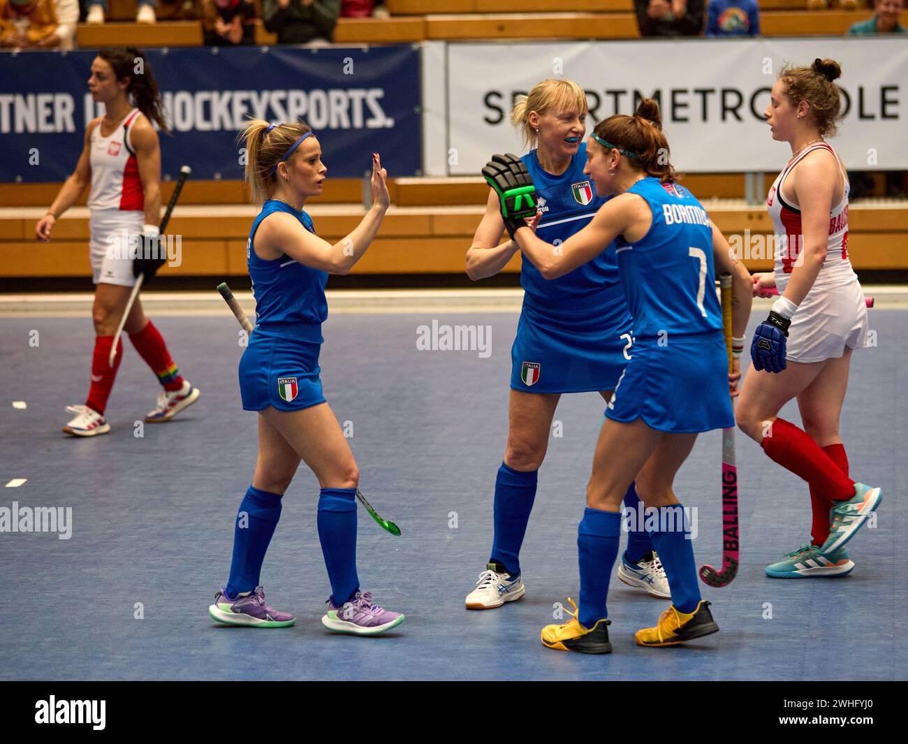 Fatma Songül Gültekin of Turkey adavances with the ball in the Day 1 ...