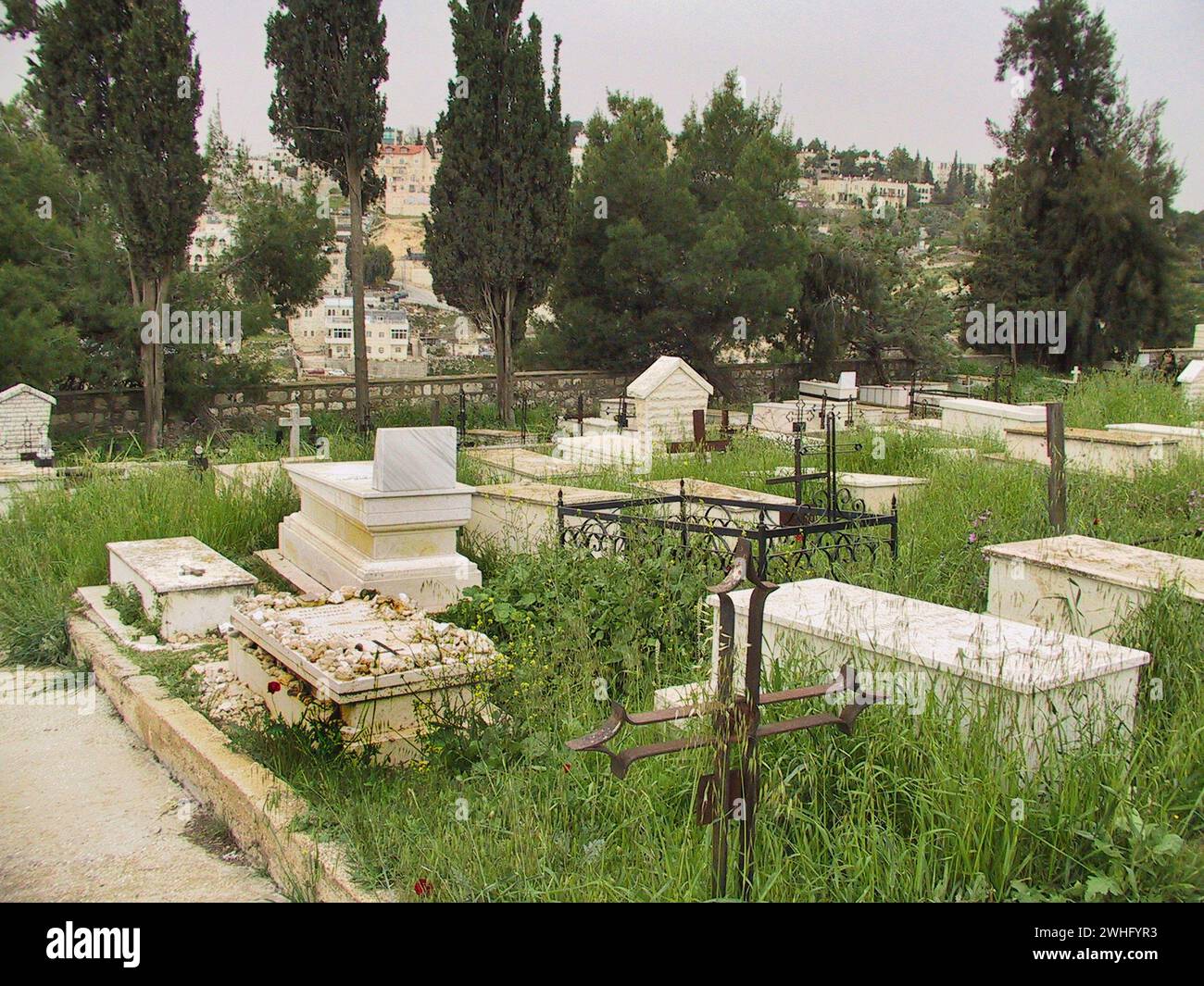 Grave of Oskar Schindler at the catholic cemetery on the Mount of ...