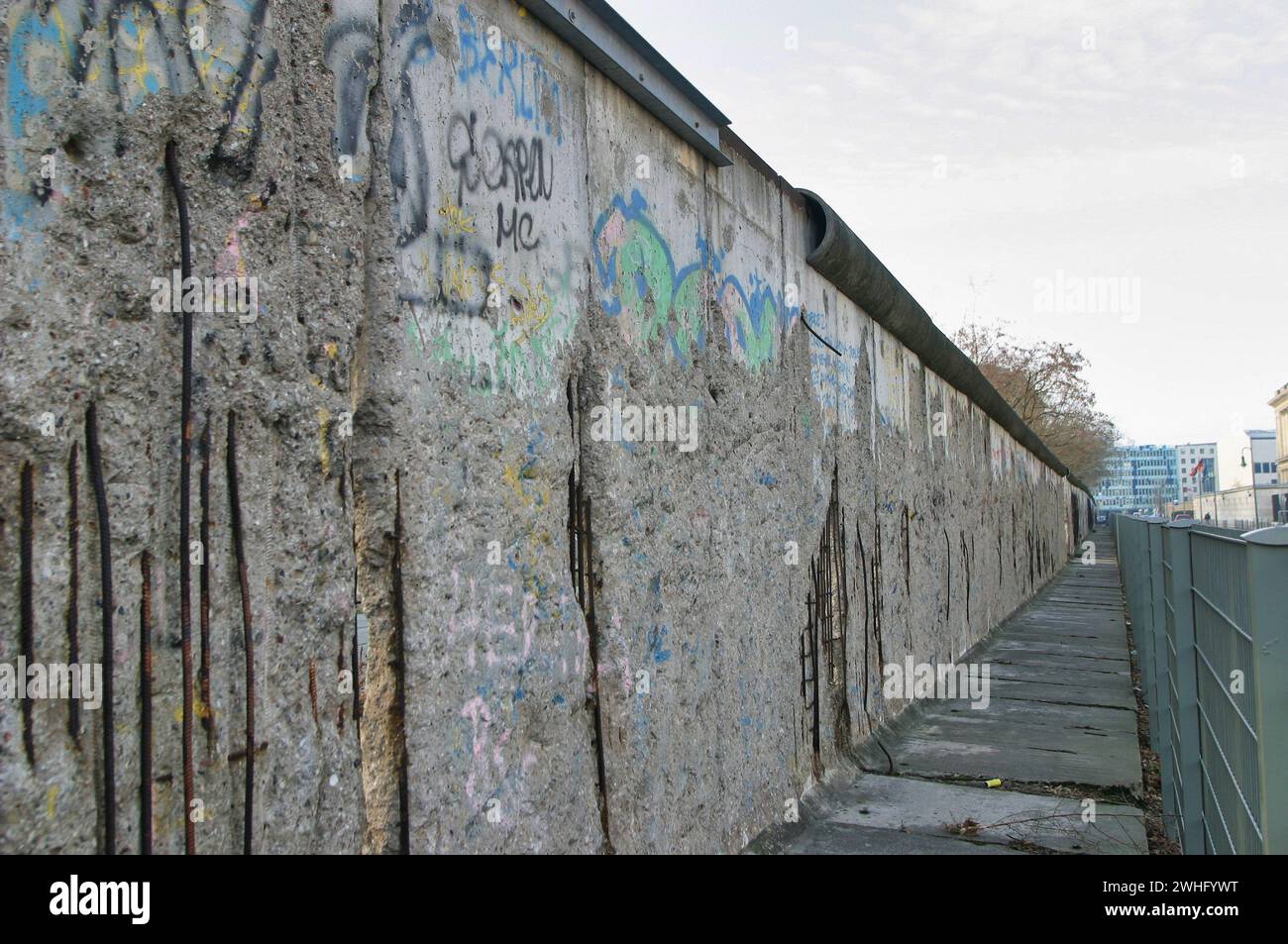 Remains of the wall in Berlin today Stock Photo - Alamy