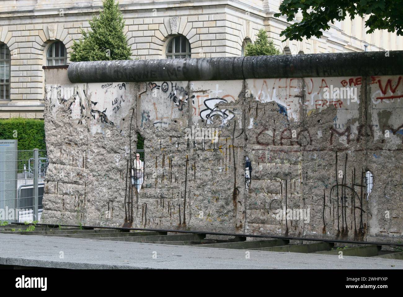 Remains of the wall in Berlin today Stock Photo - Alamy