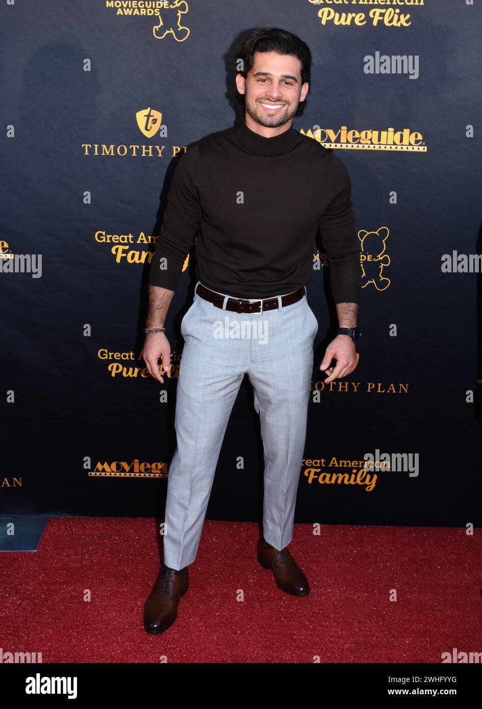 Los Angeles, California, USA 9th February 2024 Actor Hunter Sansone ...