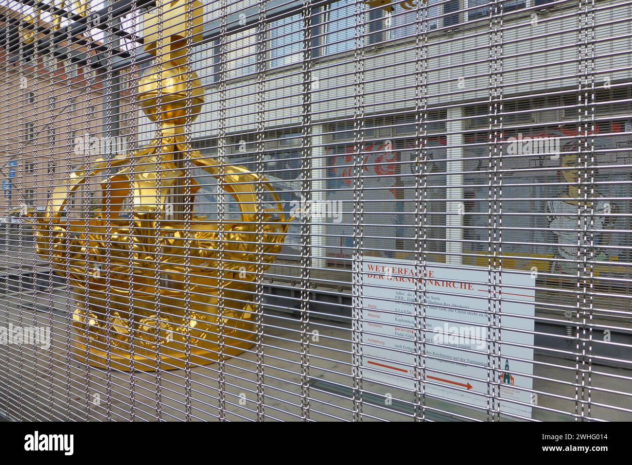 Reconstruction of the Garrison Church in Potsdam; gilded crown Stock ...