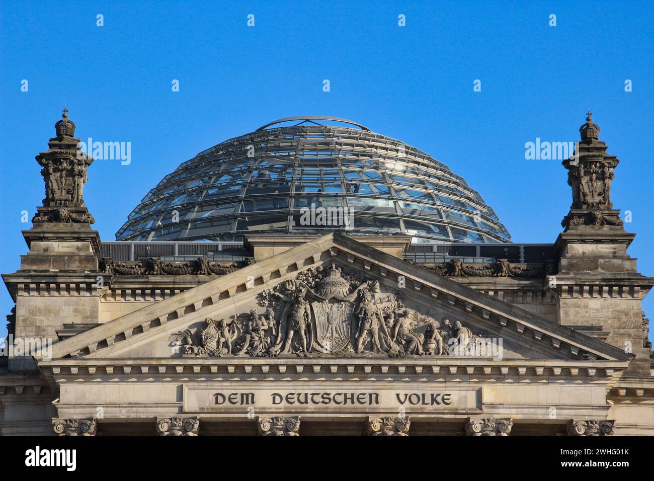 Reichstag building with dome and front Stock Photo - Alamy
