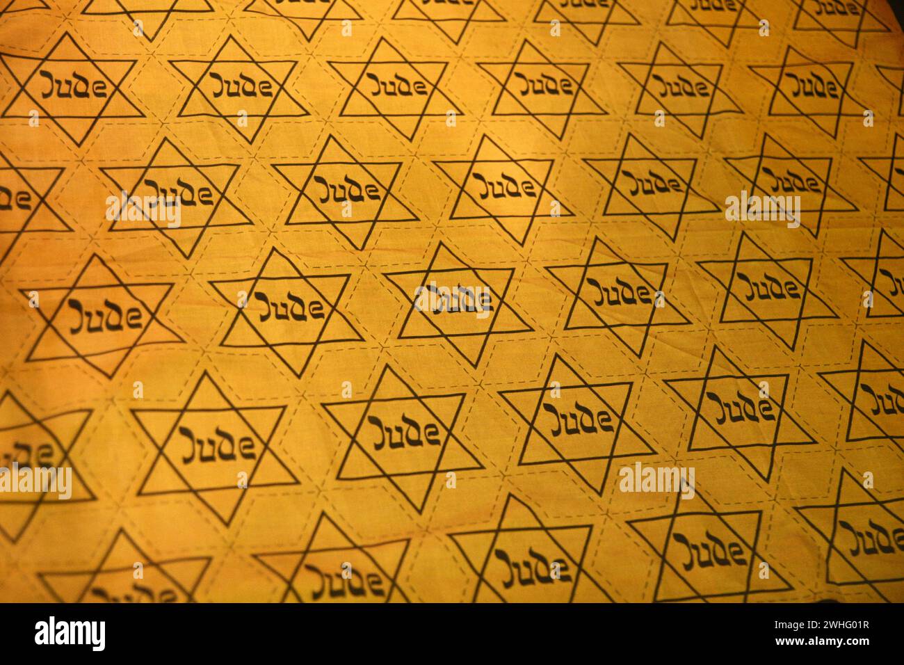 Jewish star fabric panels Stock Photo - Alamy