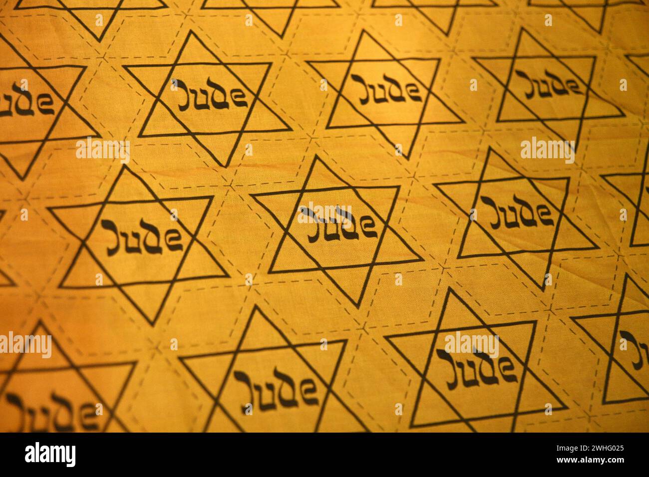 Jewish star fabric panels Stock Photo - Alamy