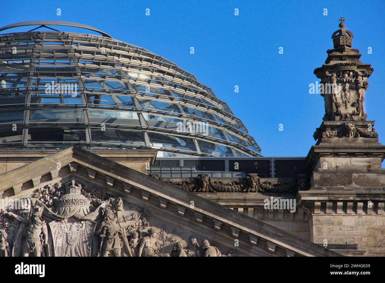 Reichstag building with dome and front Stock Photo - Alamy