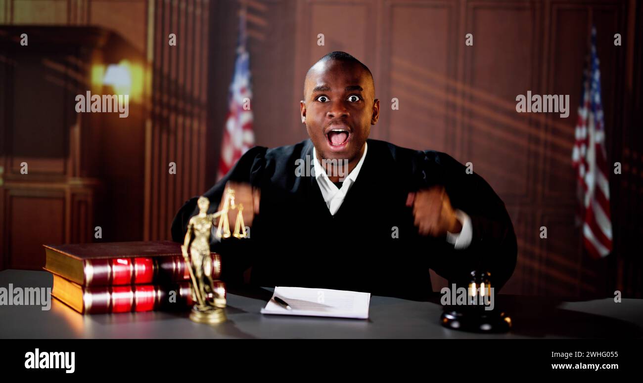 Judge gavel angry hi-res stock photography and images - Alamy