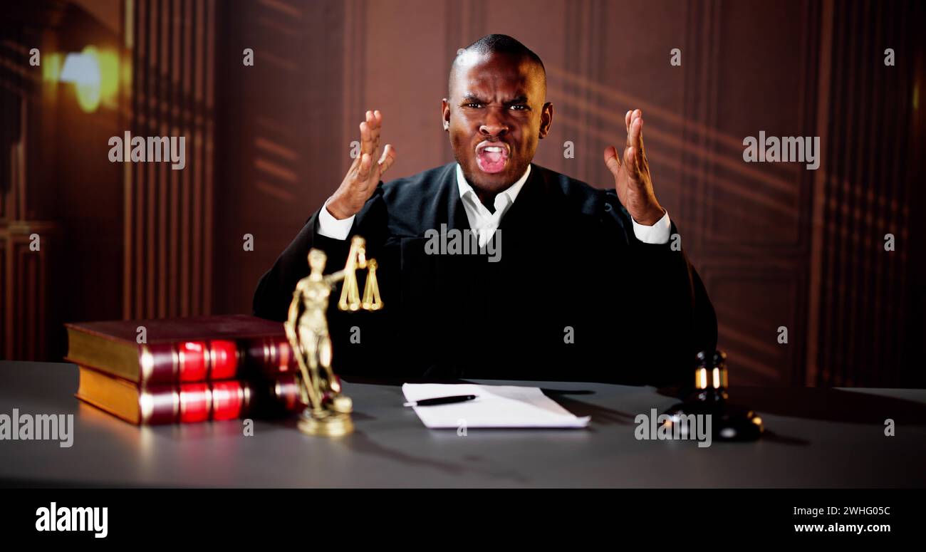 Judge gavel angry hi-res stock photography and images - Alamy