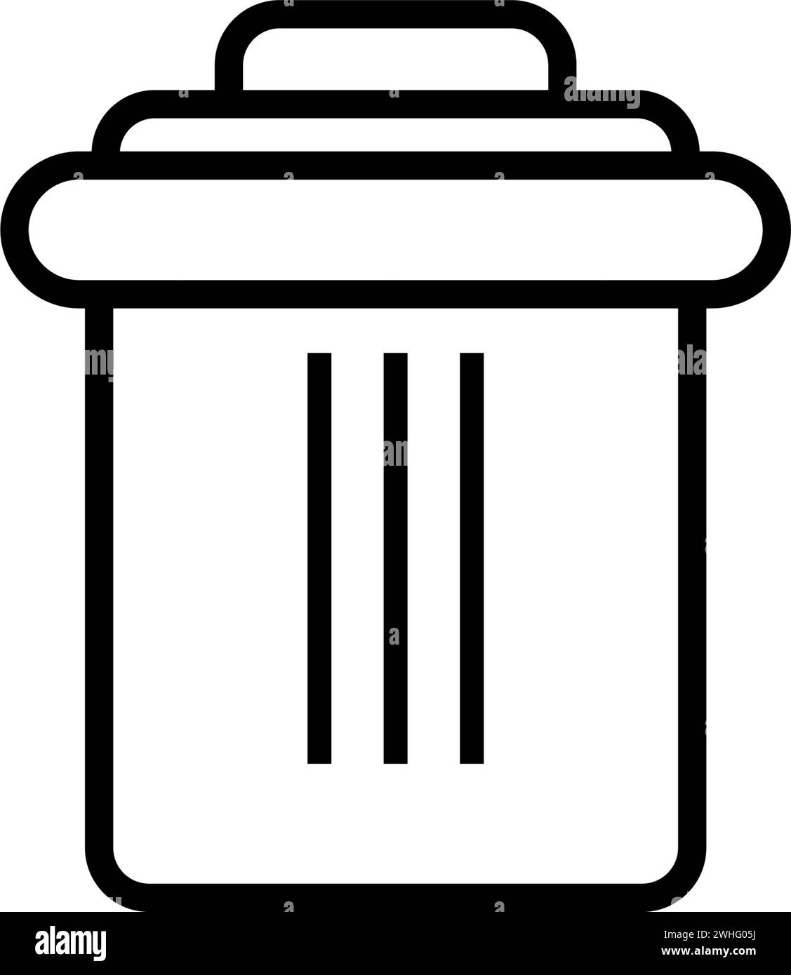 simple trash bin icon set Stock Vector Image & Art - Alamy
