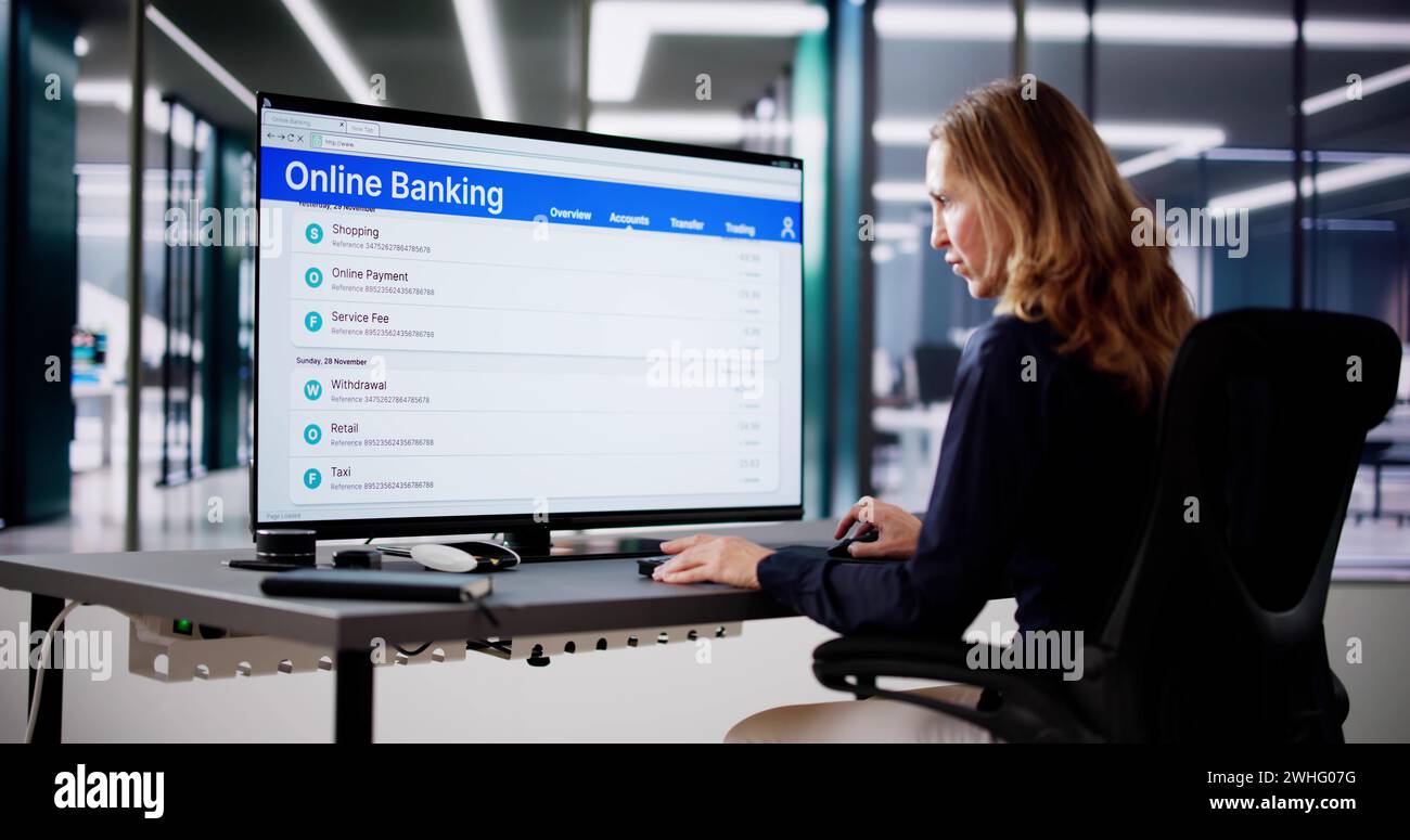 Electronic Bank Balance Statement And Transfer Using Internet Stock ...