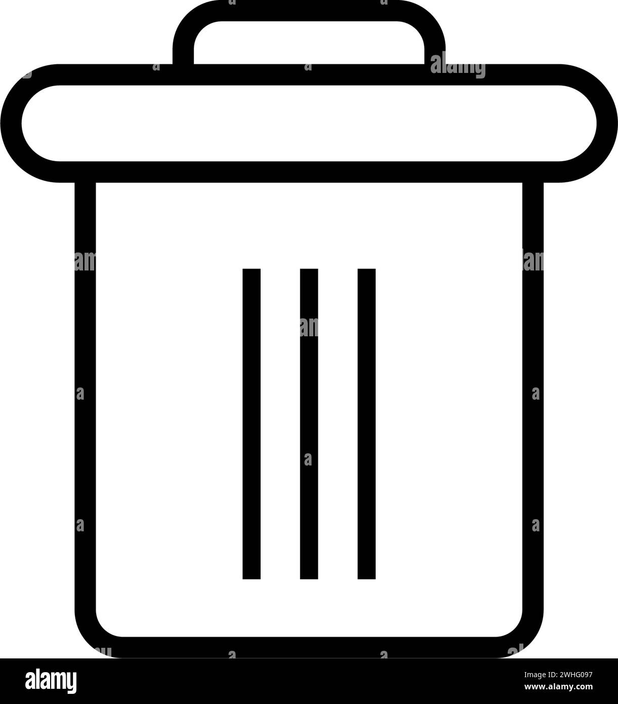 simple trash bin icon set Stock Vector Image & Art - Alamy