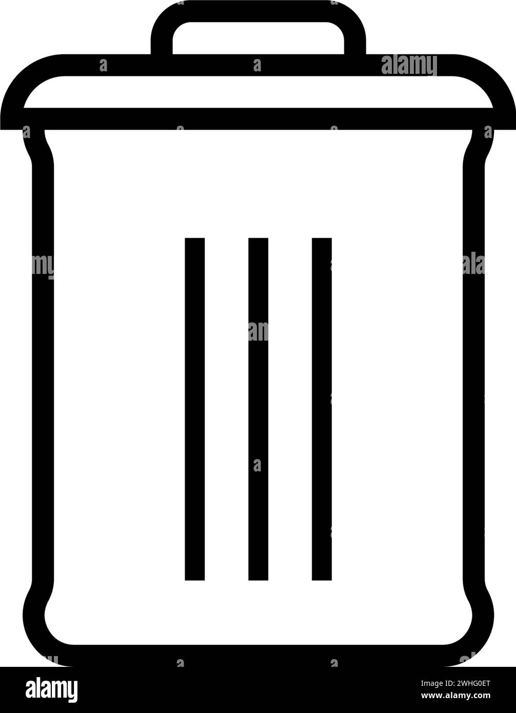 simple trash bin icon set Stock Vector Image & Art - Alamy