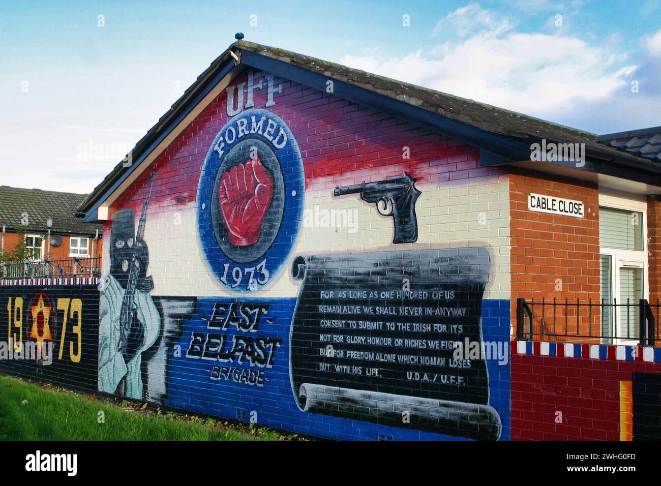 Poltic murals in Belfast, Northern Ireland (Murals Stock Photo - Alamy