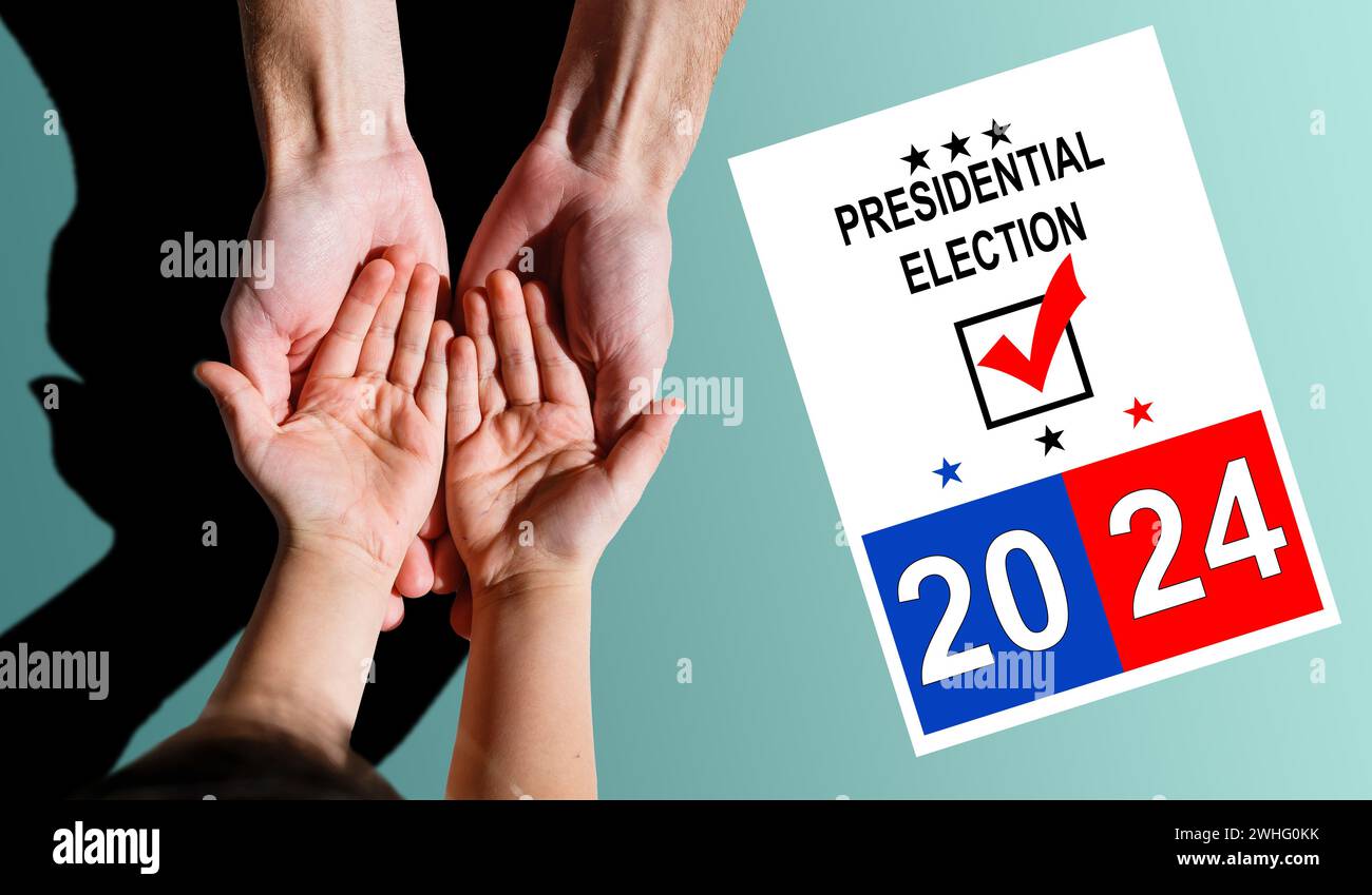 hand holding blue vote word Stock Photo - Alamy