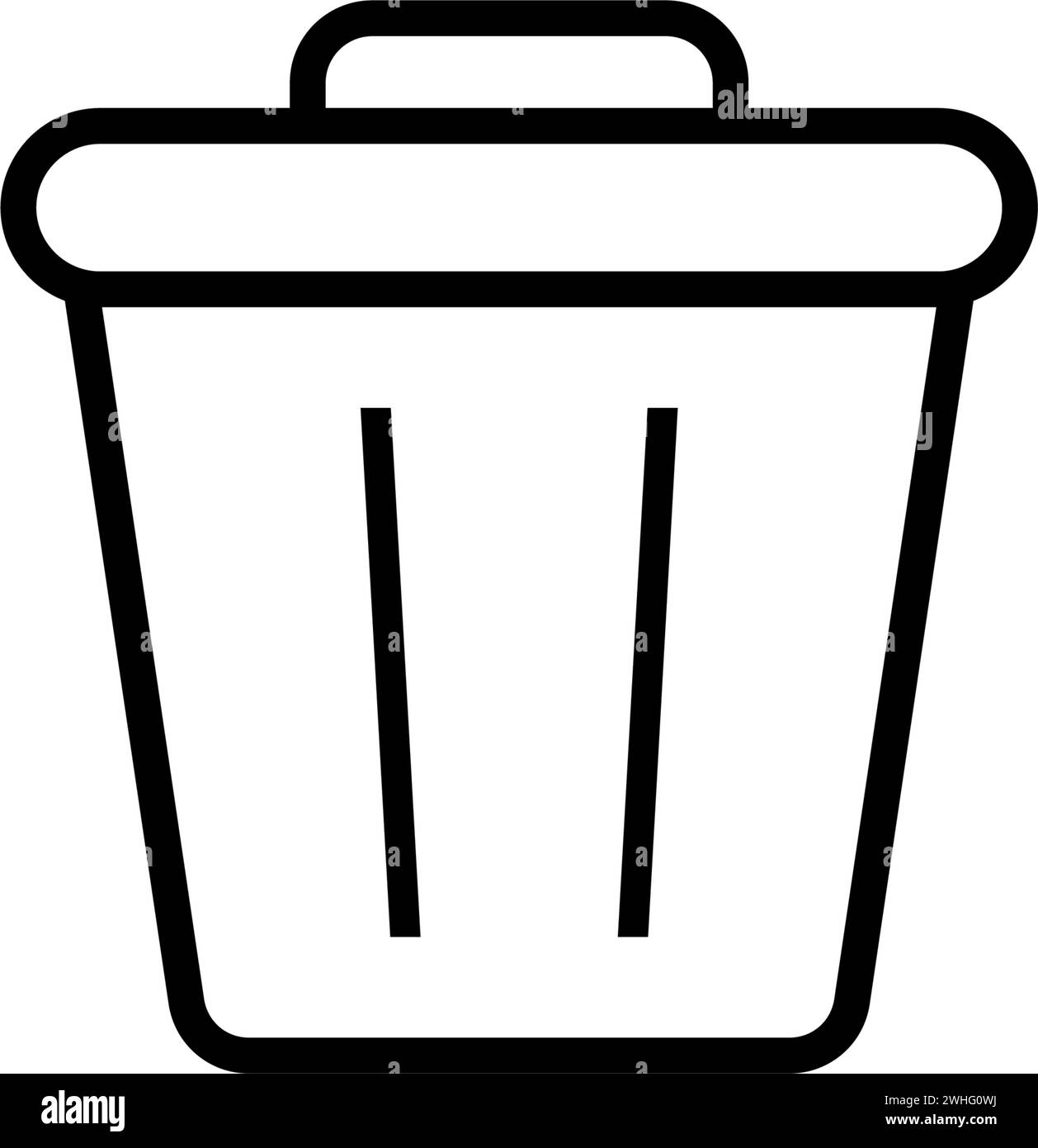 simple trash bin icon set Stock Vector Image & Art - Alamy
