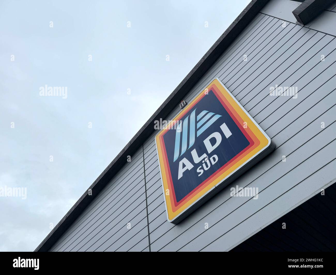 Eine Filiale von Aldi Sued Süd in Siegen, Logo Aldi Filiale am 09.02. ...