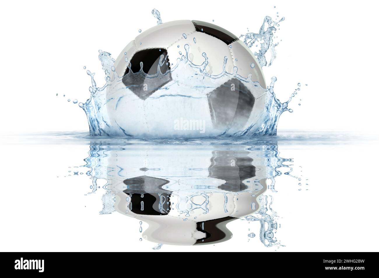 Football falls into the water Stock Photo - Alamy