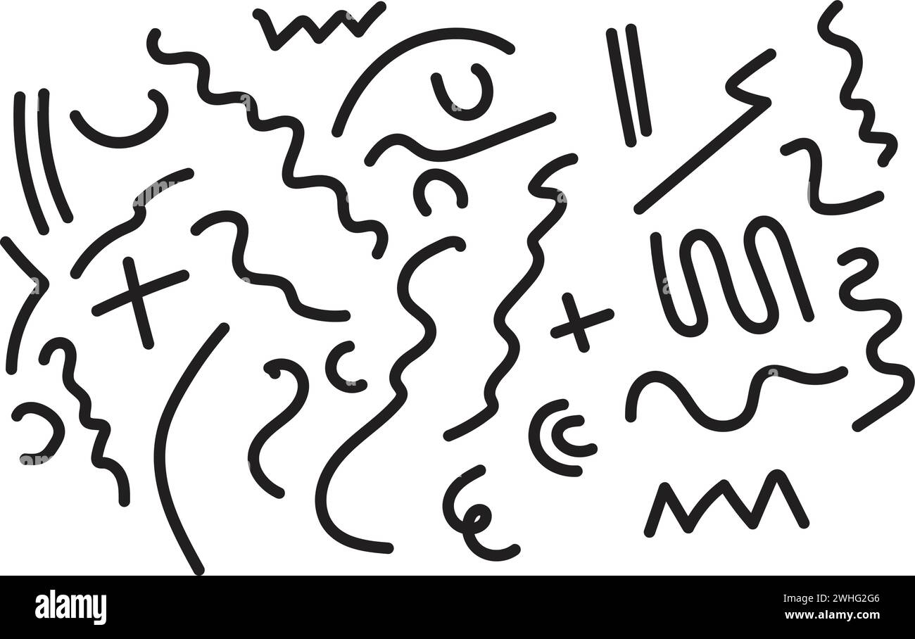 hand stroke erase line with black color Stock Vector Image & Art - Alamy