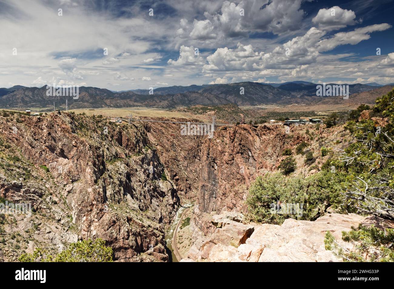 View to the Royal Gorge bridge in Colorado Stock Photo - Alamy