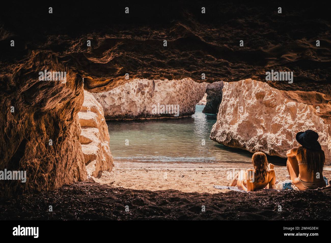 Milos sykia cave hi-res stock photography and images - Alamy
