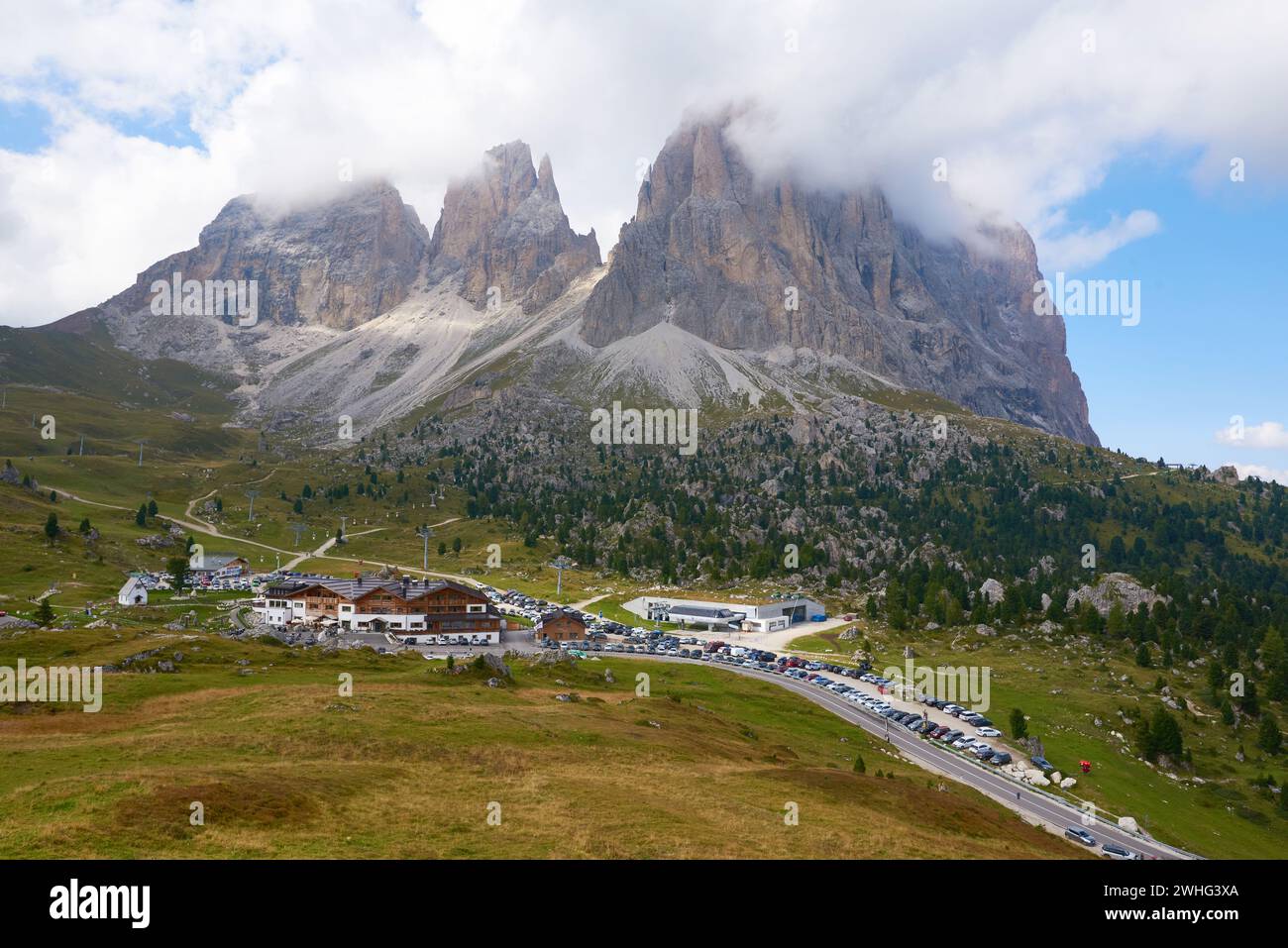 Sassolungo group sella pass hi-res stock photography and images - Alamy