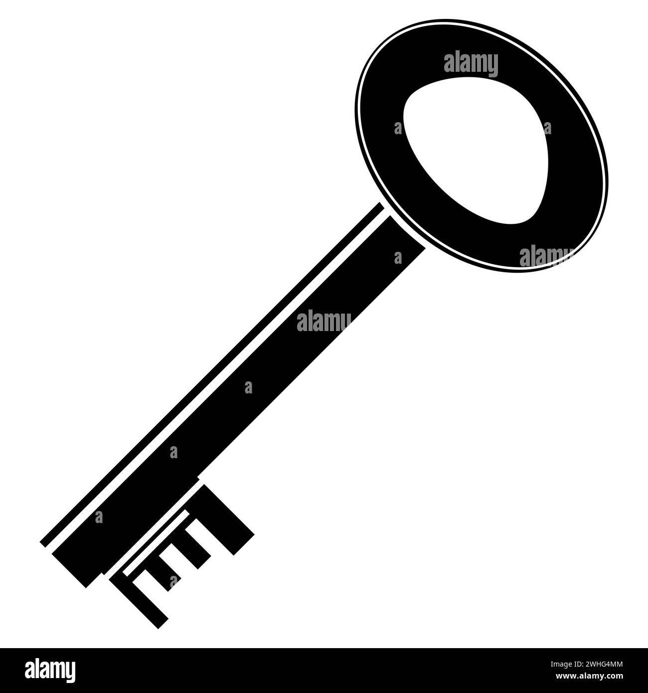 silhouette of key isolated on white background Stock Photo - Alamy