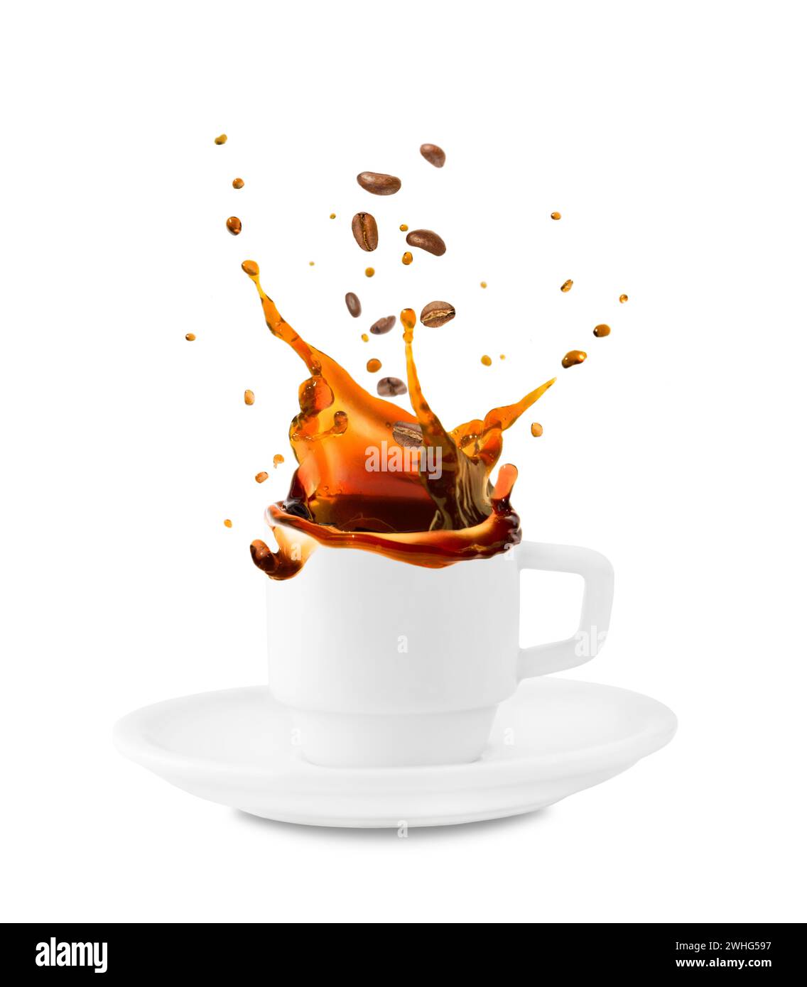 Tea splash white background hi-res stock photography and images - Alamy