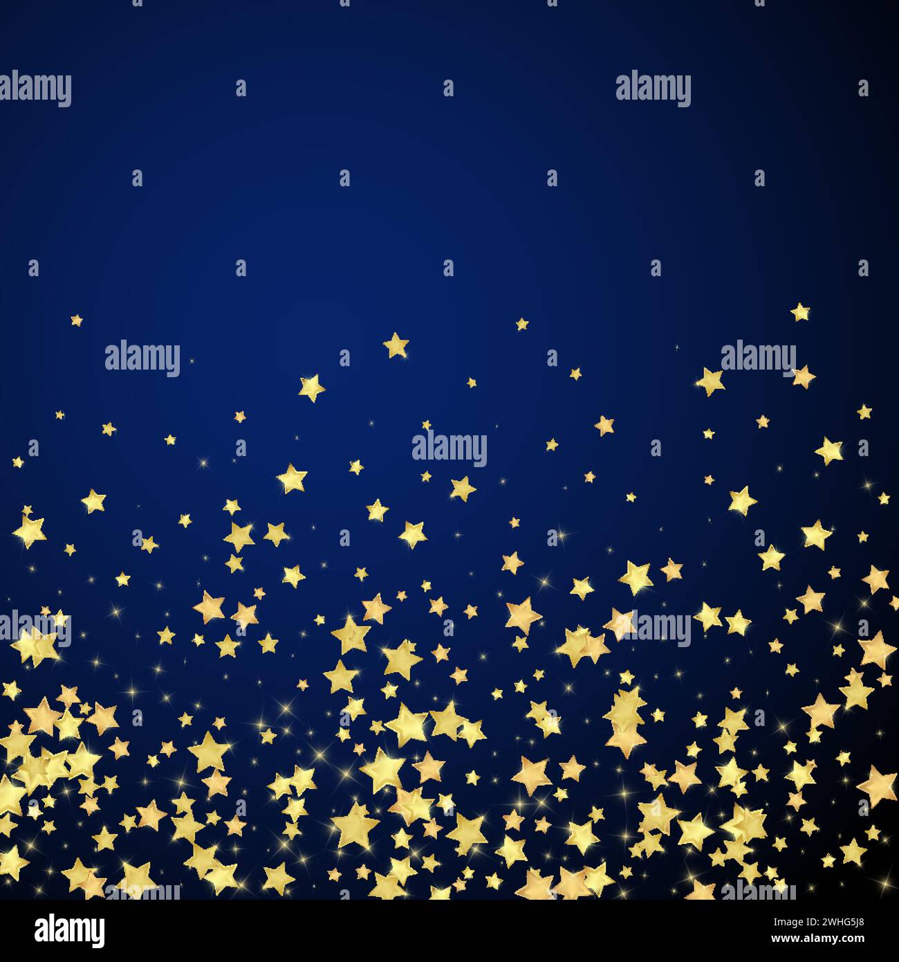 Magic stars vector overlay. Gold stars scattered around randomly ...