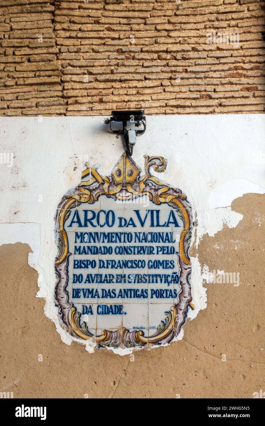 The Town Arch (Arco da Vila), In Faro Portugal Azulejo Ceramic Tile ...