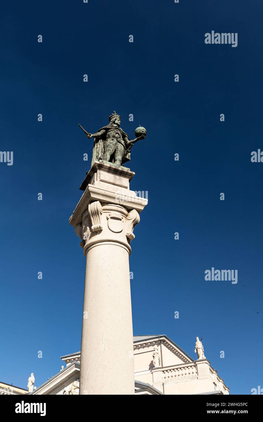 Leopold I statue in Trieste Stock Photo - Alamy