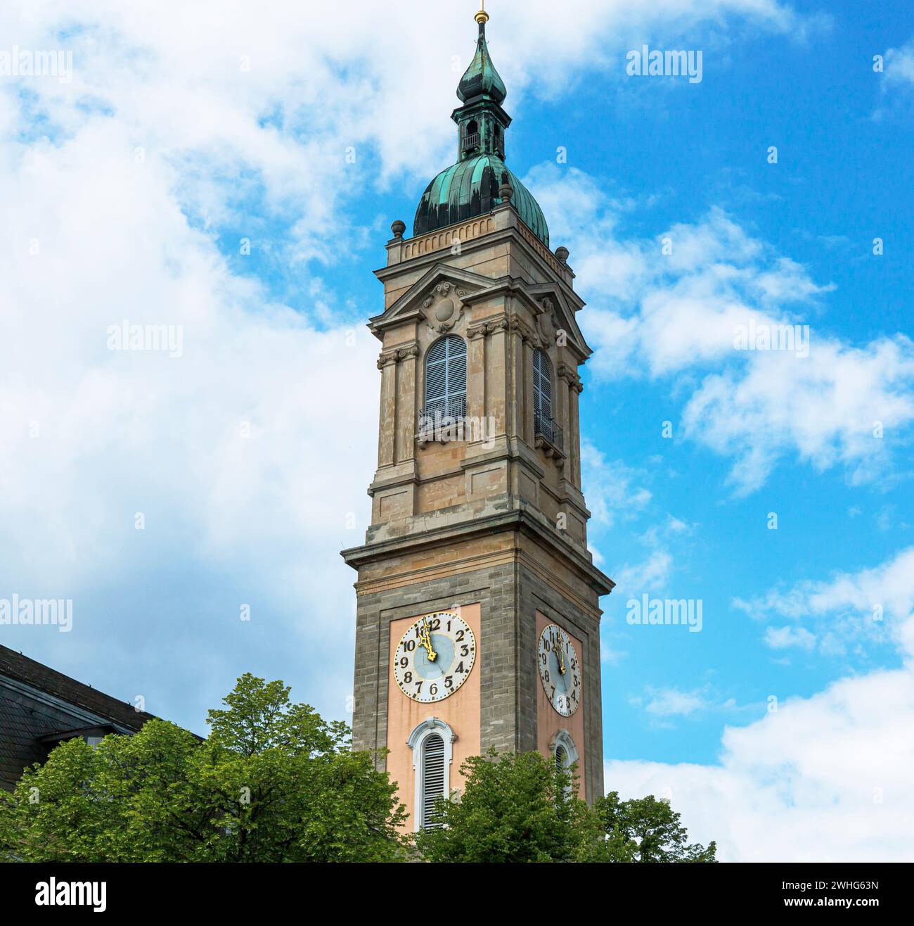 Tower of St. Georg's church, Eisenach, Thuringia, Germany Stock Photo ...