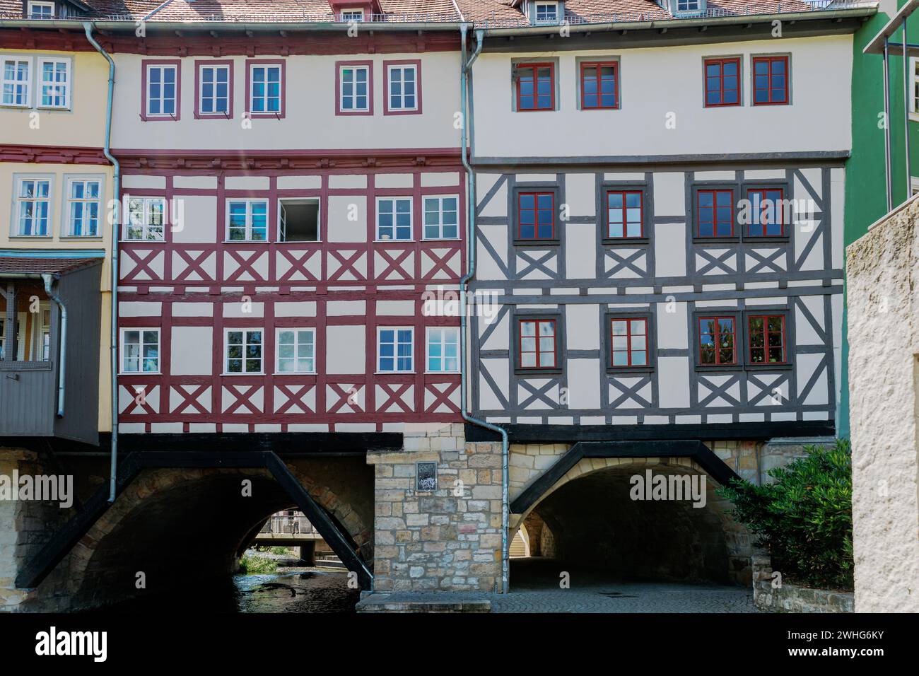 The Kraemer Bridge, a landmark of Erfurt, Free State of Thuringia ...