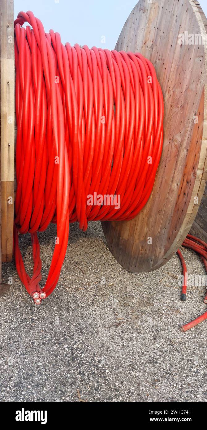 BIG High-voltage cable drum also called Electrical conductor reel with ...