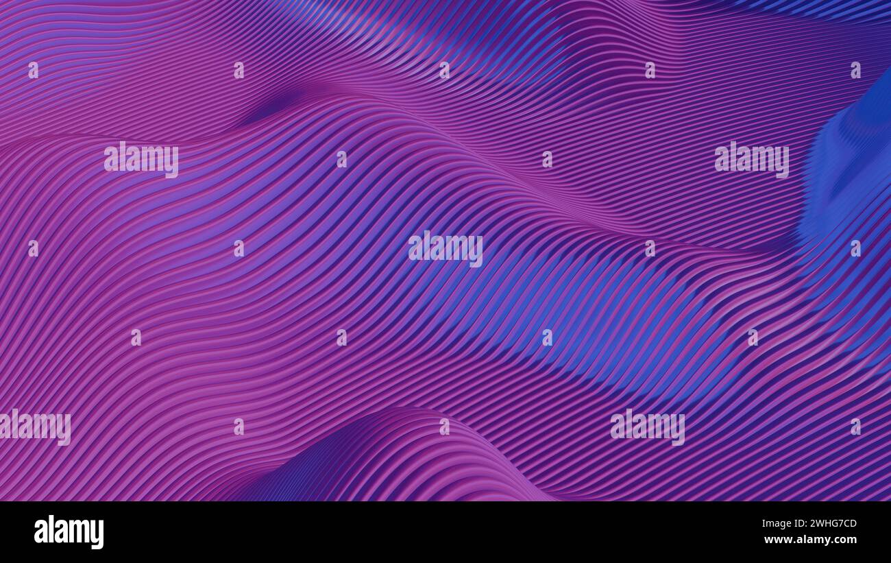 Waves of dynamic waveforms with effects create a visually rhythmic and ...