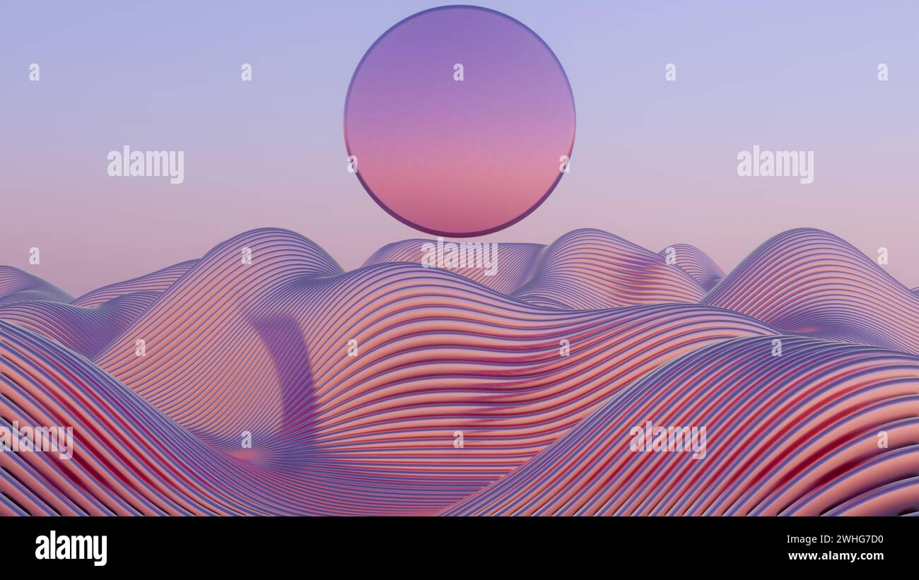 showcases a minimalist design of retro waves with a sun, offering a ...