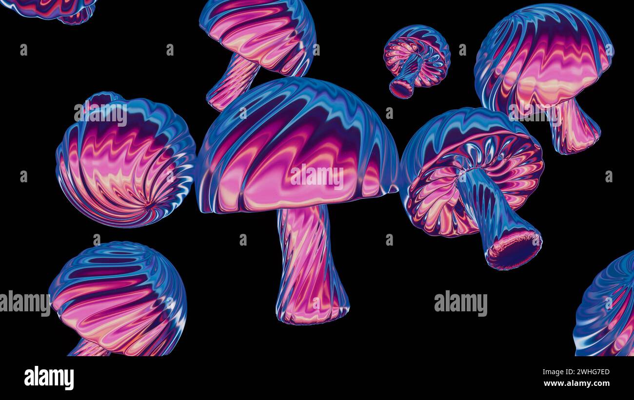 3D holographic image , colorful plates, creating a dynamic and vibrant ...