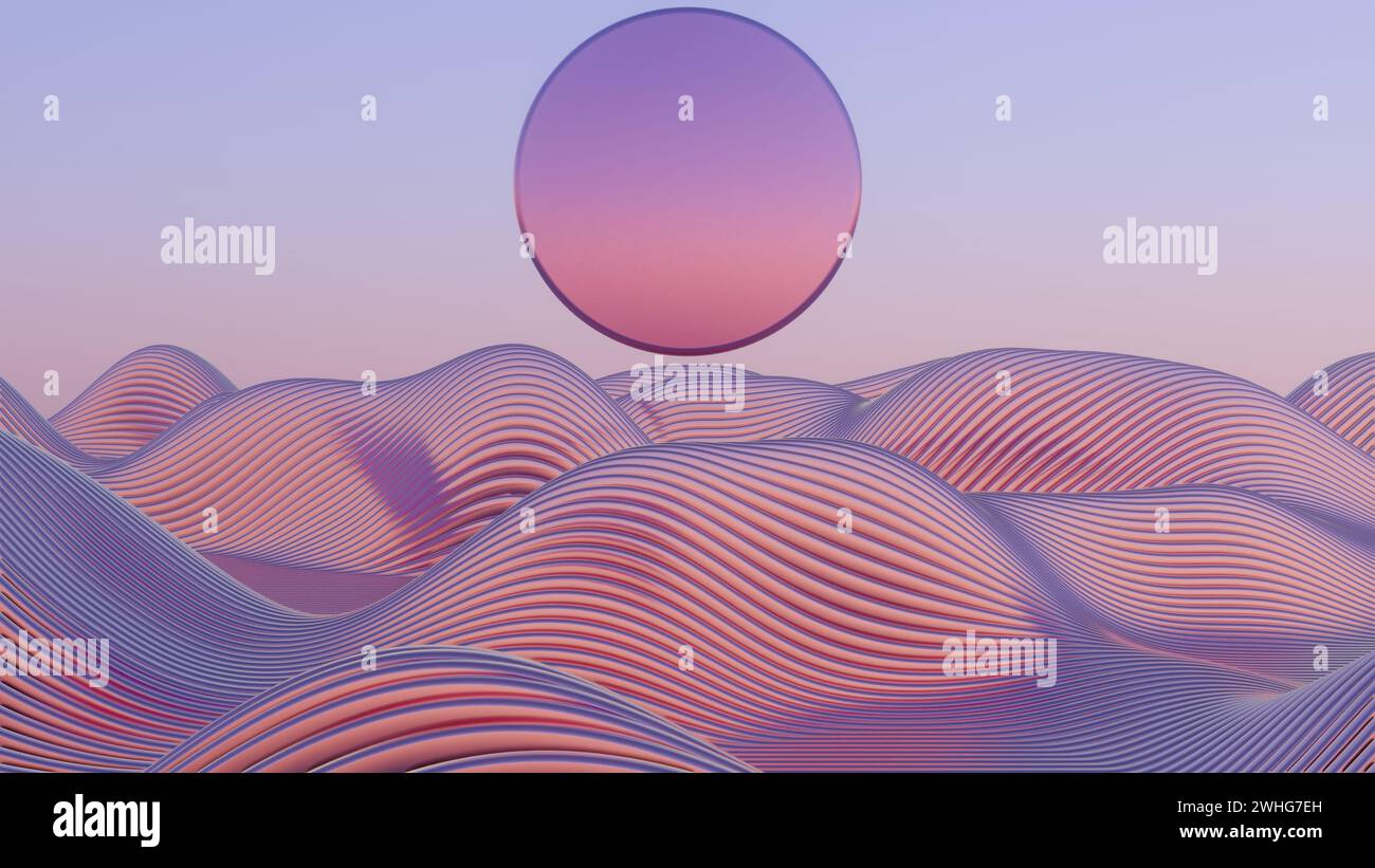 showcases a minimalist design of retro waves with a sun, offering a ...