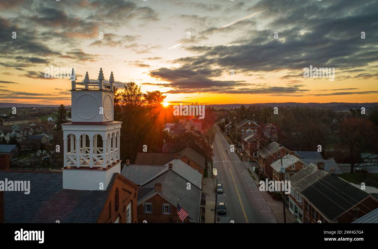 Aerial sunrise over horizon in hi-res stock photography and images - Alamy