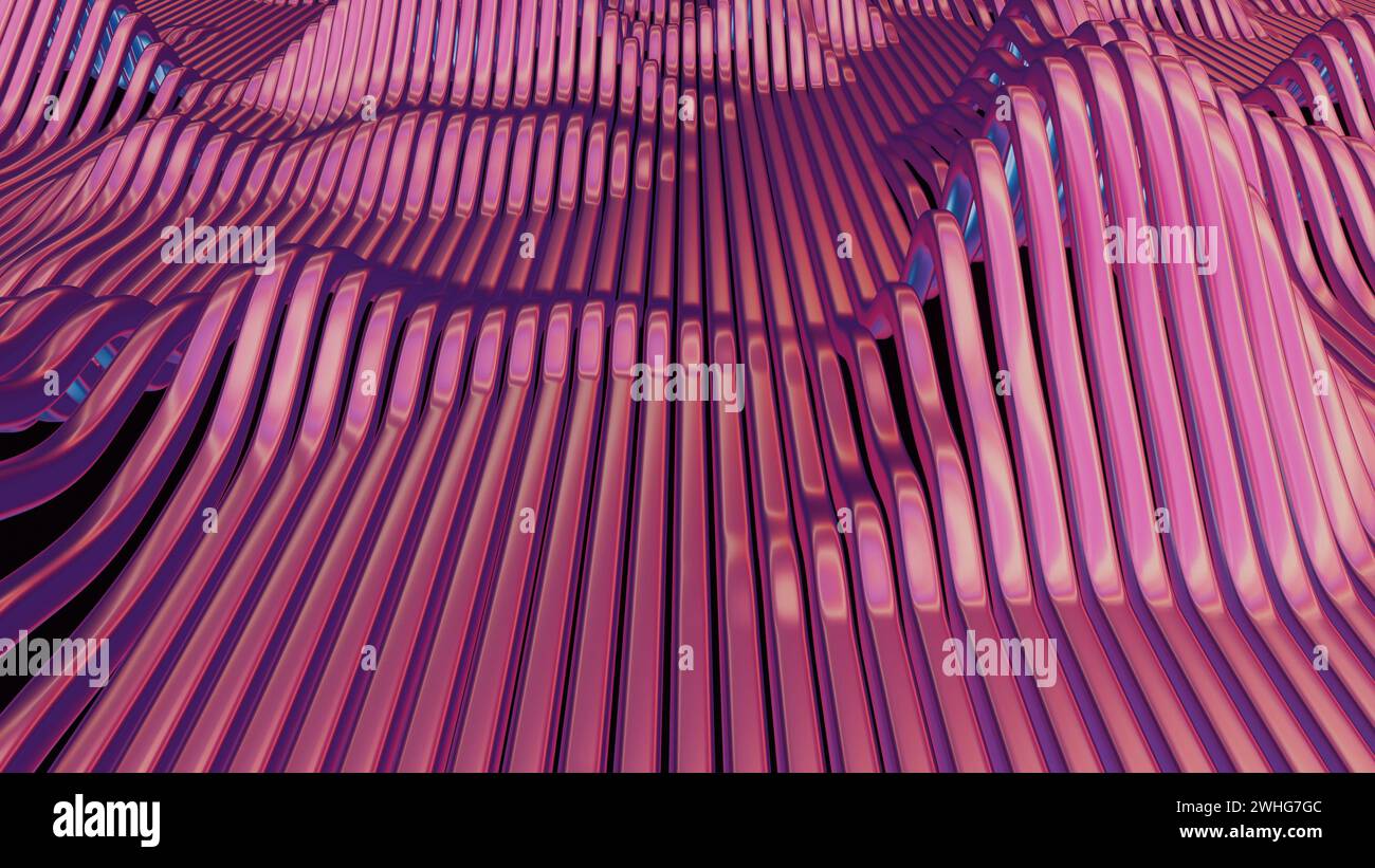 Waves Of Dynamic Waveforms With Effects Creating A Visually Rhythmic