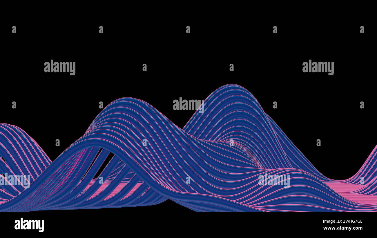 Waves Of Dynamic Waveforms With Effects Creating A Visually Rhythmic