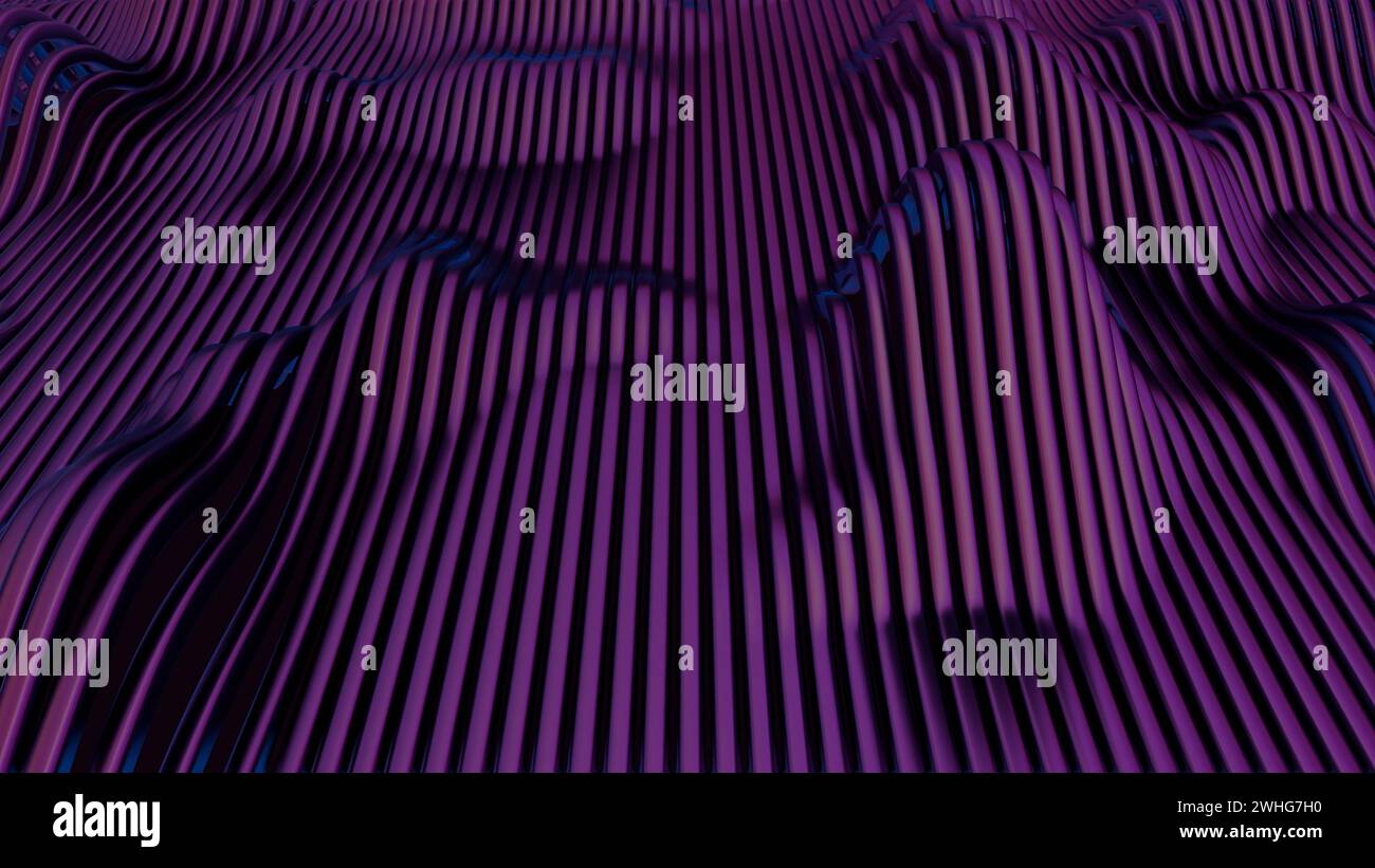 Waves of dynamic waveforms with effects, creating a visually rhythmic ...