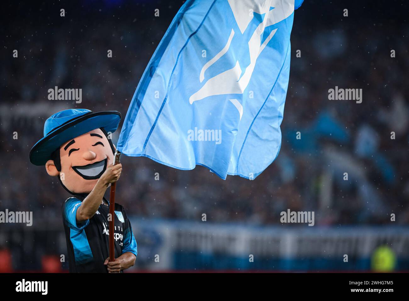 Buenos Aires, Argentina. 09th Feb, 2024. Racing Club Mascot seen during ...