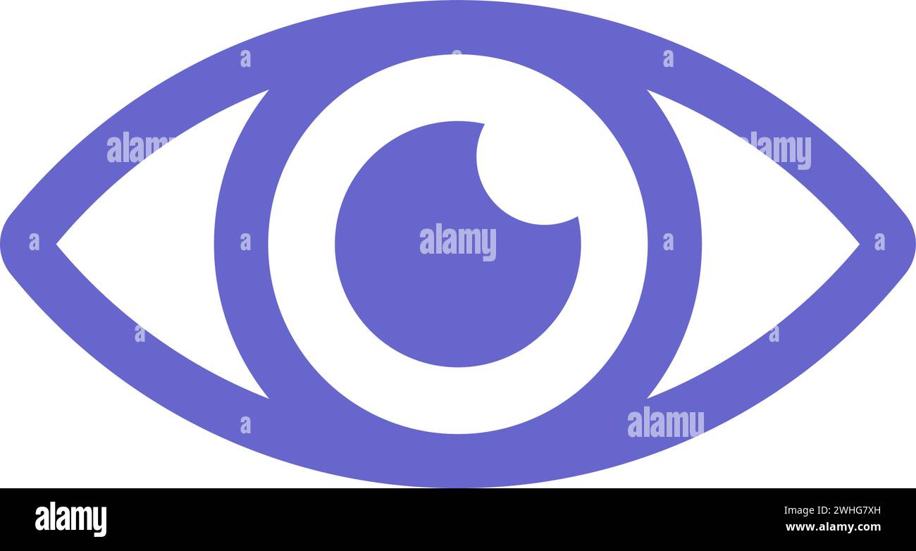 simple icon of eye on white background Stock Vector Image & Art - Alamy
