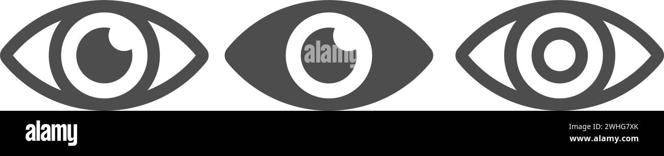 simple icon of eye on white background Stock Vector Image & Art - Alamy