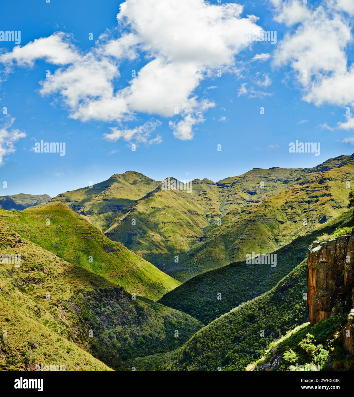 Nature, mountains and landscape background for green tourism, earth and ...