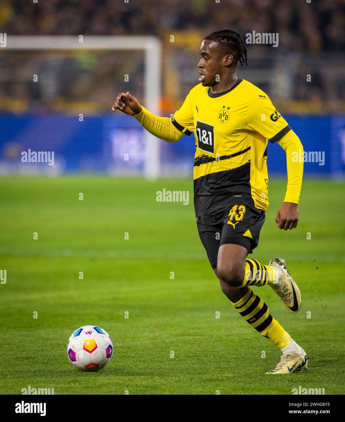 Dortmund, Germany. 09th Feb 2024. Jamie Bynoe-Gittens (BVB) Borussia ...