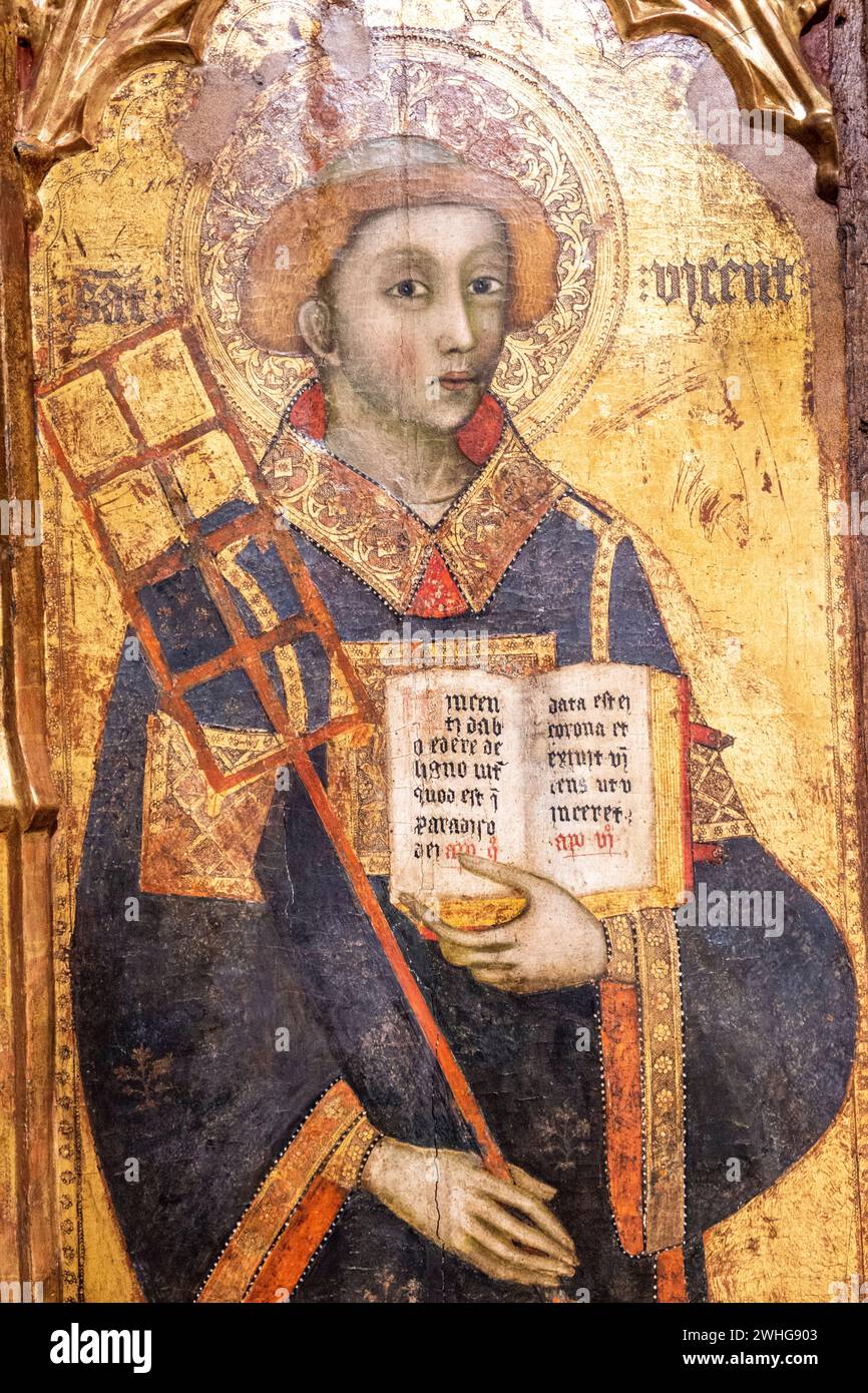 Sant Vicenç, 15th century, Francesc Comes, tempera on panel, church of ...