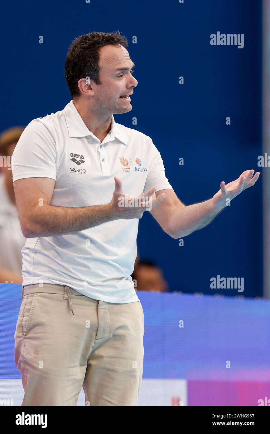 Doha, Qatar. 10th Feb, 2024. DOHA, QATAR - FEBRUARY 10: head coach Evangelos Doudesis of the ...
