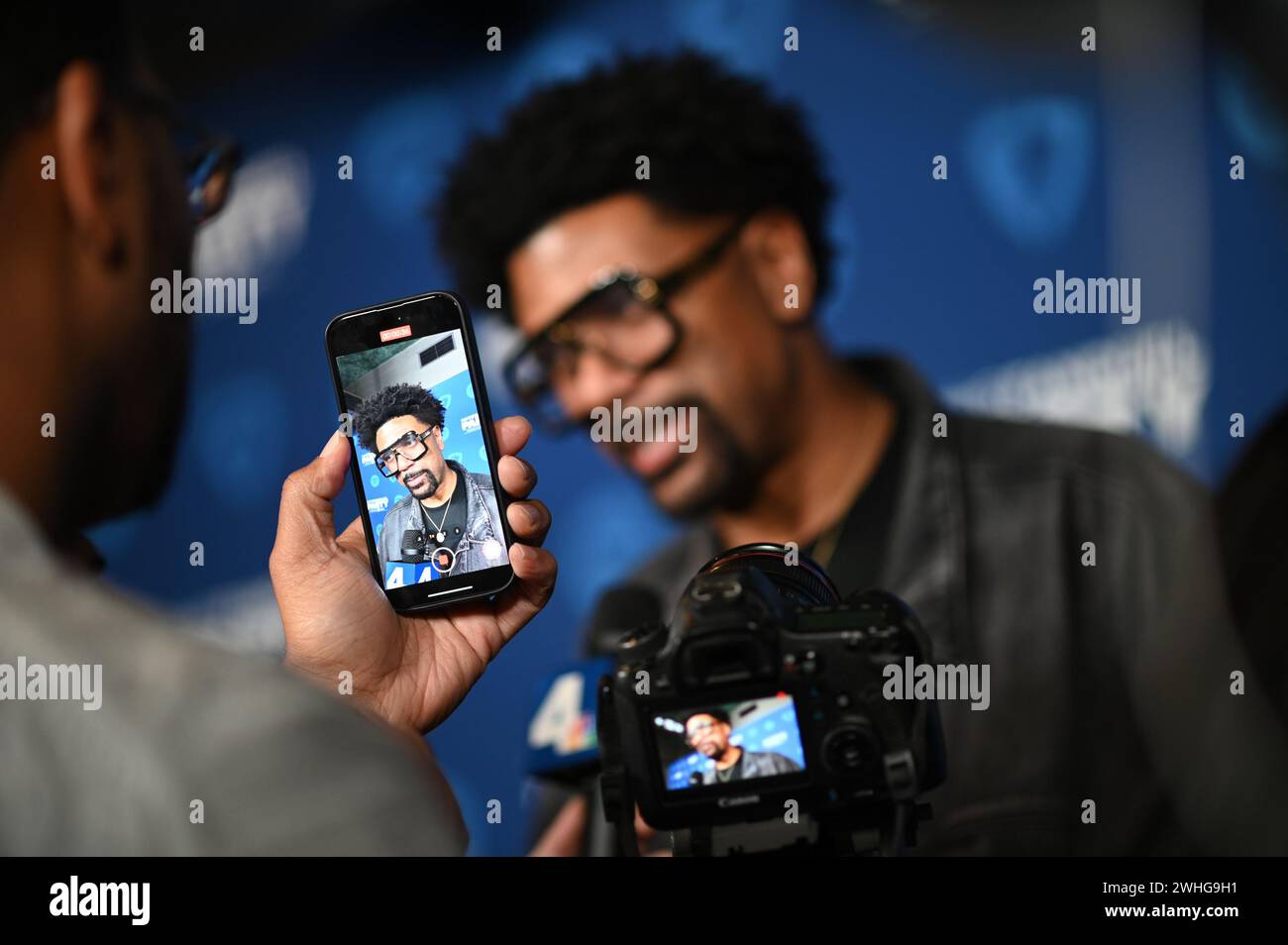 Las Vegas, USA. 10th Feb, 2024. Jalen Rose walking on the red carpet at ...
